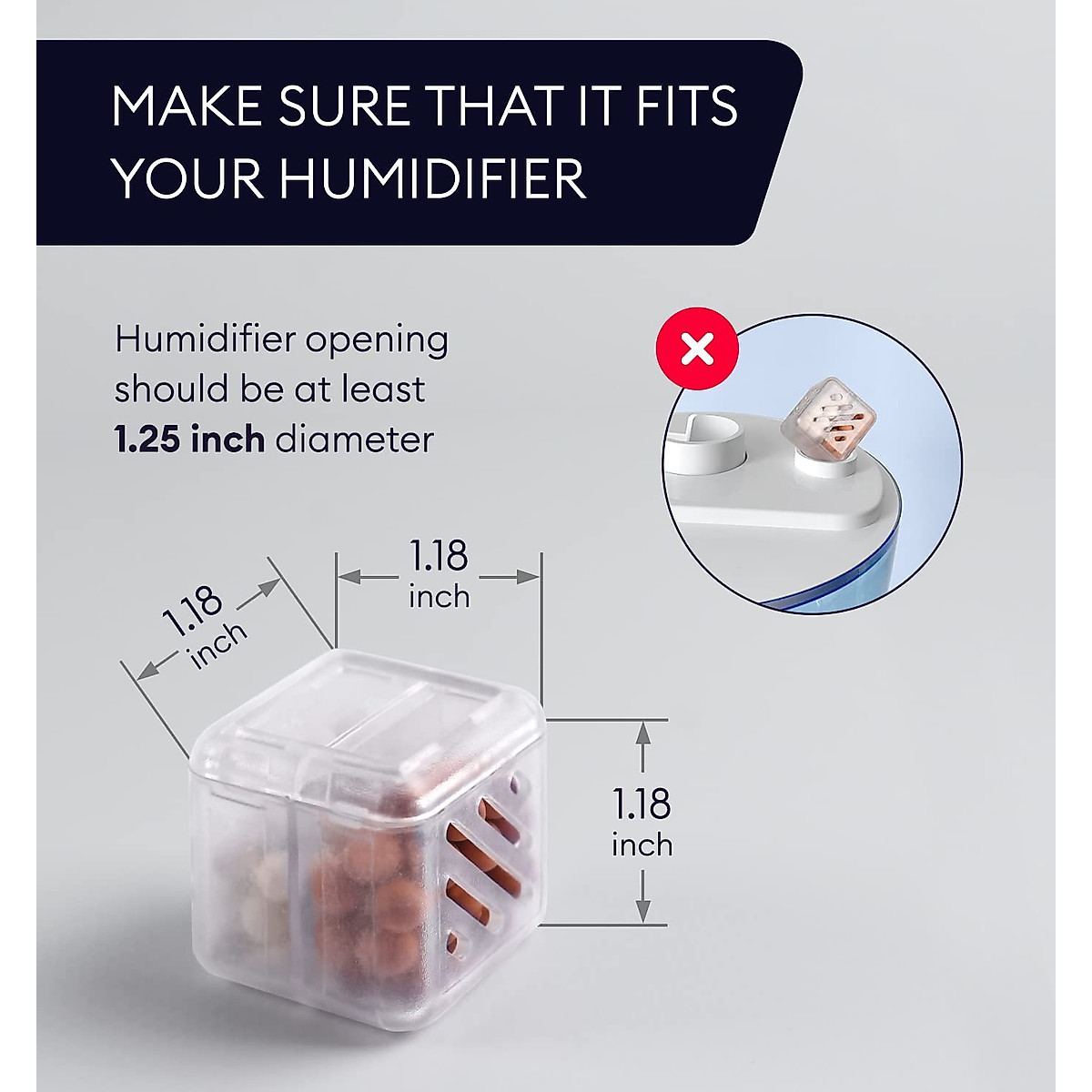 Humidifier Water Cartridge (5-Pack) Compatible with LEVOIT, GENIANI, EVERLASTING, Universal Humidifier Cleaner, Demineralization Cleaning Cartridges - Water Replacement Tablets