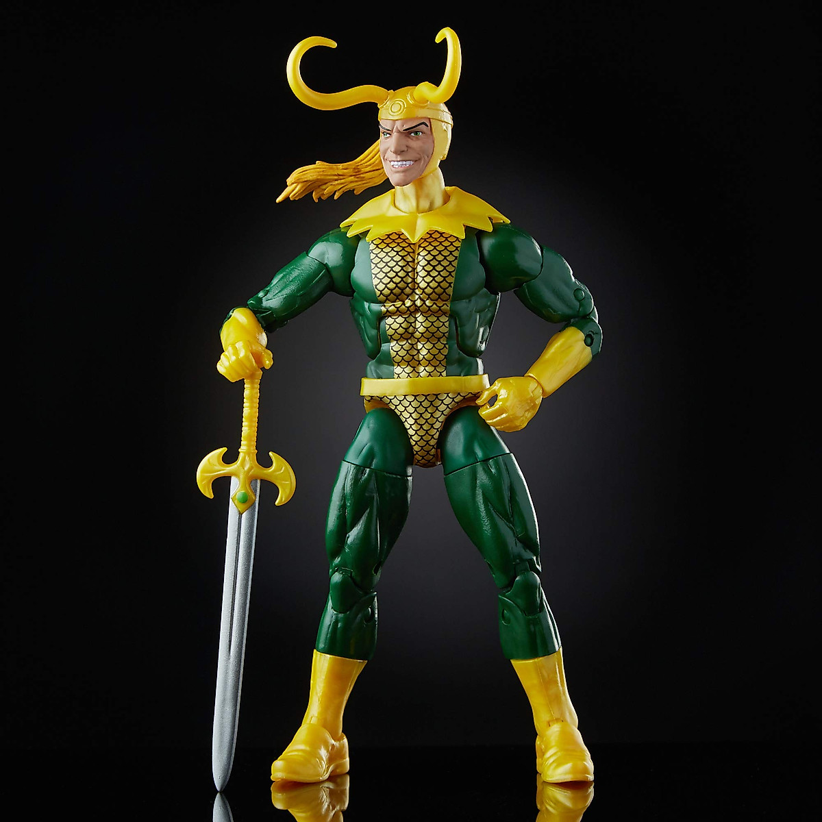Marvel Legends Series Loki 6' Collectible Marvel Comics Action Figure Toy for Ages 6 & Up with Accessory & Build-A-Figurepiece