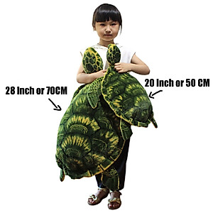 TAGLN Lifelike Giant Plush Toys Tortoise Pillow Large Realistic Stuffed Animals Green Sea Turtle 28 Inch