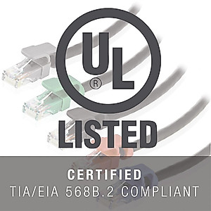 Mediabridge CAT6 Ethernet Patch Cable (15 ft) RJ45 Connectors with Gold Plated Contacts (10gbps)