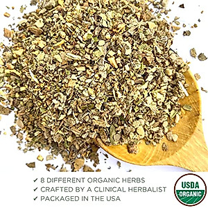 Organic Breathe Tea 4 oz. (113g), USDA Certified Organic Lung Tea, Bronchial Wellness Tea, Smokers Tea, Respiratory Tea, Gordo Lobo Herbs Tea, Mullein Detox Lungs Tea Organic
