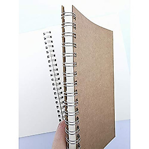 Blank Spiral Notebook Soft Cover Journal,Unlined Sketch Book Pad (6 pack)