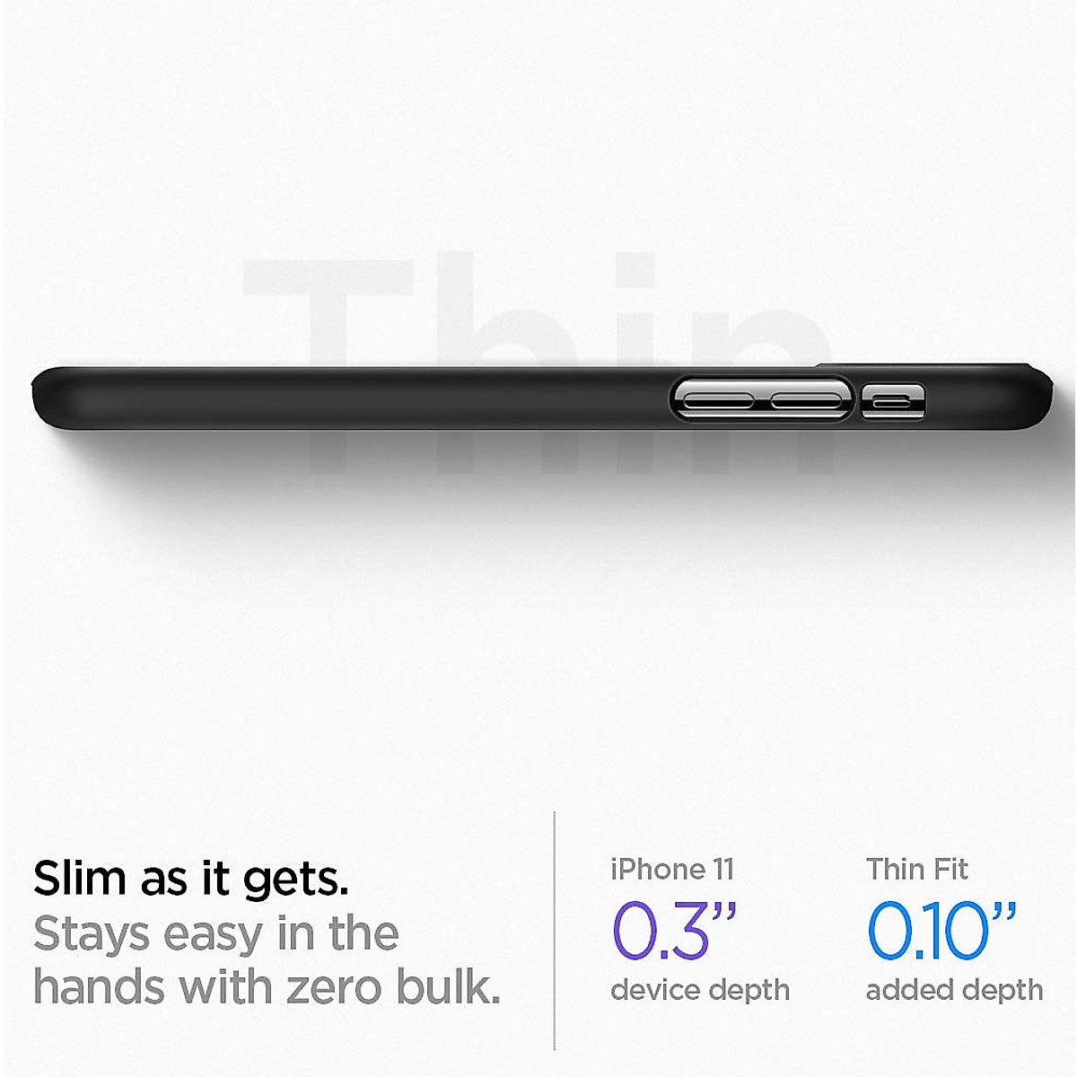 Spigen Thin Fit Designed for Apple iPhone 11 Case (2019) - Black