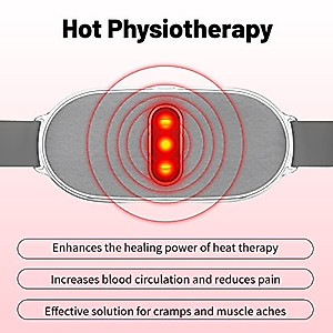 Heating Pads for Cramps, Menstrual Portable Cordless Heating Pad with 4 Heat Levels and 4 Massage Modes, Heating Pad Gift for Back Pain Gift for Women (Pink)