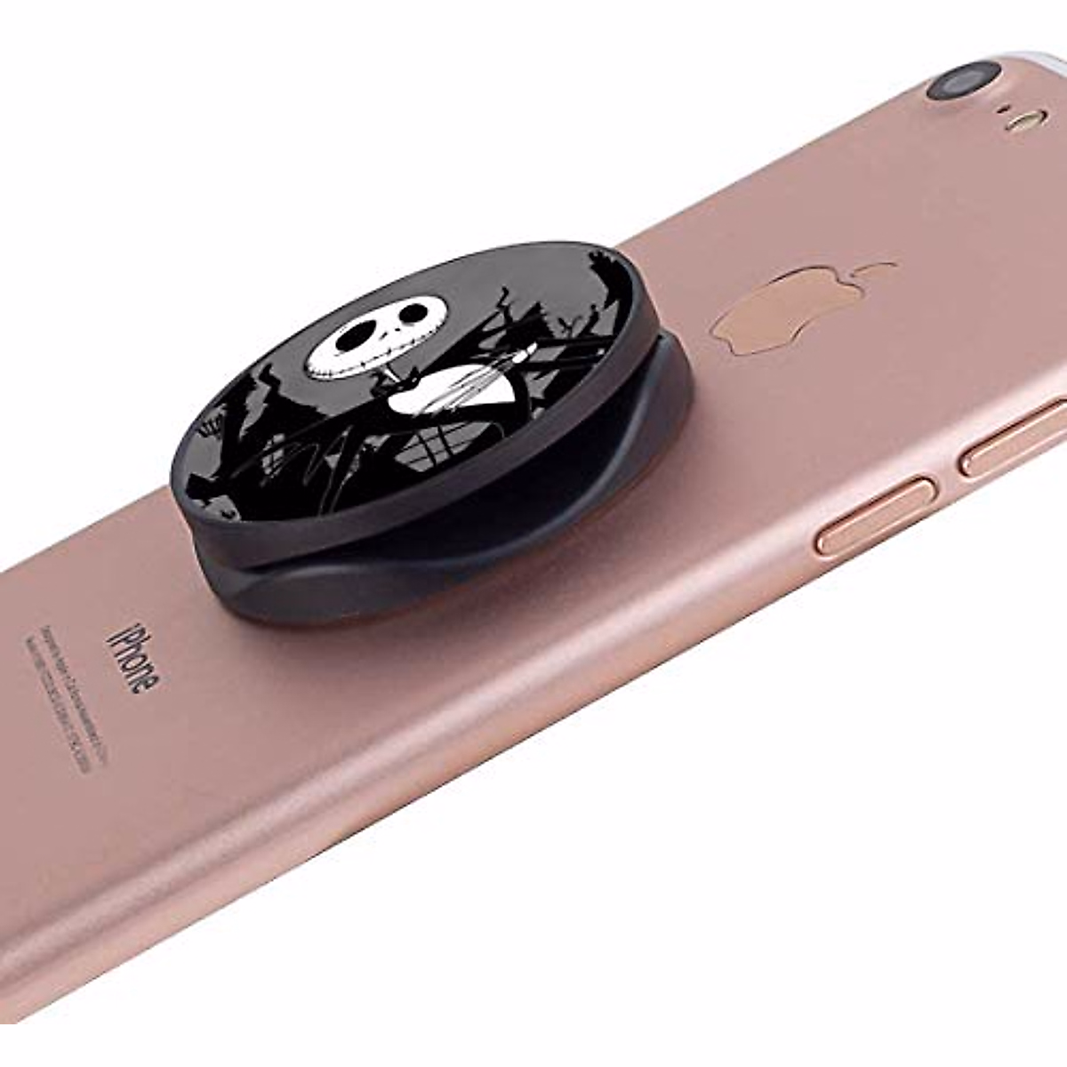 Cell Phone Finger Stand Holder, Jack Skellington Grip Foldable Phone Mount Expanding Kickstand Compatible with All Tablets and Smartphones