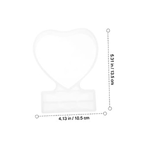 TEHAUX 3 Pcs Photo Frame Mold Silcone Molds Photo Frame Making Supplie Resin Photo Frame Molds Tray Resin Mold Tray Mold Heart Silicone Mold Casting Mold Photo Frame Making Mold DIY Mold