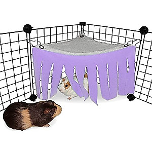 CHDHALTD Guinea Pig Hideout Hanging Hamster House, Soft Rabbit Hiding Tent Hideaway Hedgehog for Small Pets Cage Hammock Rat Nest(Blue)