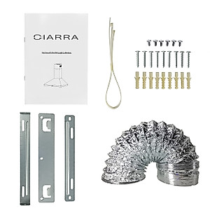 Black Range Hood 30 inch 450 CFM Wall Mount Range Hood with Anti-Fingerprint Design, Stove Hood Vent for Kitchen with 3 Speed Fan, Ducted and Ductless Convertible, CAB75206P