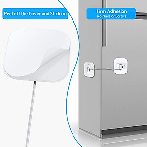 eSynic 4Pcs Fridge Lock Refrigerator Lock Fridge Locks for Adults Child Safety Locks Refrigerator Lock for Kids Fridge Child Locks with Keys Perfect for Fridge Freezers Cabinets etc