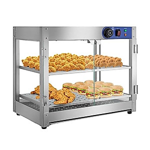 Commercial Food Warmers - 110V Large Capacity Door Pastry Display Case,Commercial Countertop Food Warmer Display Electric Food Display Warmer for Pizza, Hamburger, and Food