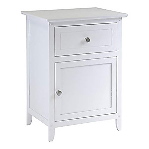 Winsome Eugene Table, White & Wood Claire Accent Table, White