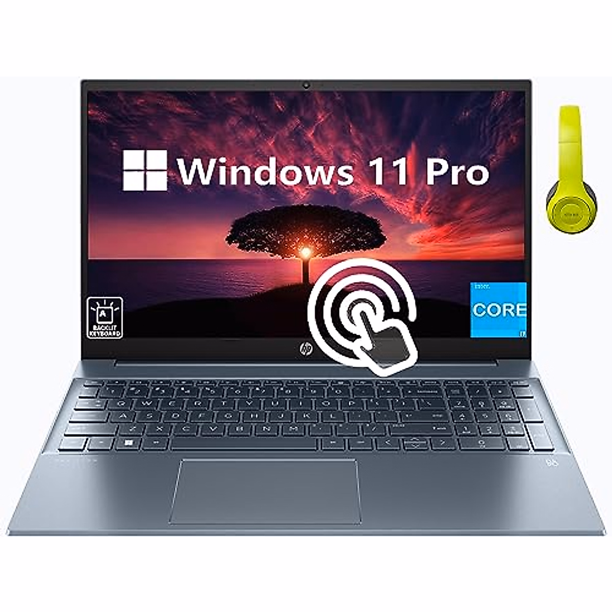 HP Pavilion 15.6 Inch FHD Touchscreen Business Laptop, 13th Gen Intel Core i7-1355U, GeForce MX550, 64GB RAM, 2TB SSD, Windows 11 Pro, Backlit Keyboard, PCM