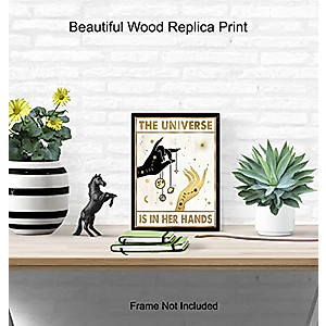 Boho-chic Witchy Wall Art & Decor - Celestial Boho Wall Decor - Pagan Wall Decor - Hippie Room Decor - Wicca Witch Witchcraft Poster print - Wiccan Altar Supplies - Black magic Home Decor UNFRAMED