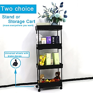 2 Pack Under Sink Organizers and Storage with Sliding Drawer, Multi-Purpose 2 Tier Under Sink Storage Rack Basket for Bathroom Kitchen Cabinet Counter with 4 Hanging Cups and 8 Hooks (Pull Out, Black)