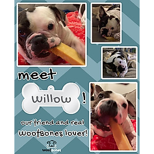 WoofBones Premium Yak Cheese Himalayan Dog Chews, All-Natural, Gluten-Free, Grain-Free, Lactose-Free, Long-Lasting Yak Chews for Dogs Healthy Dog Treats (Large Chew 1LB Pack)