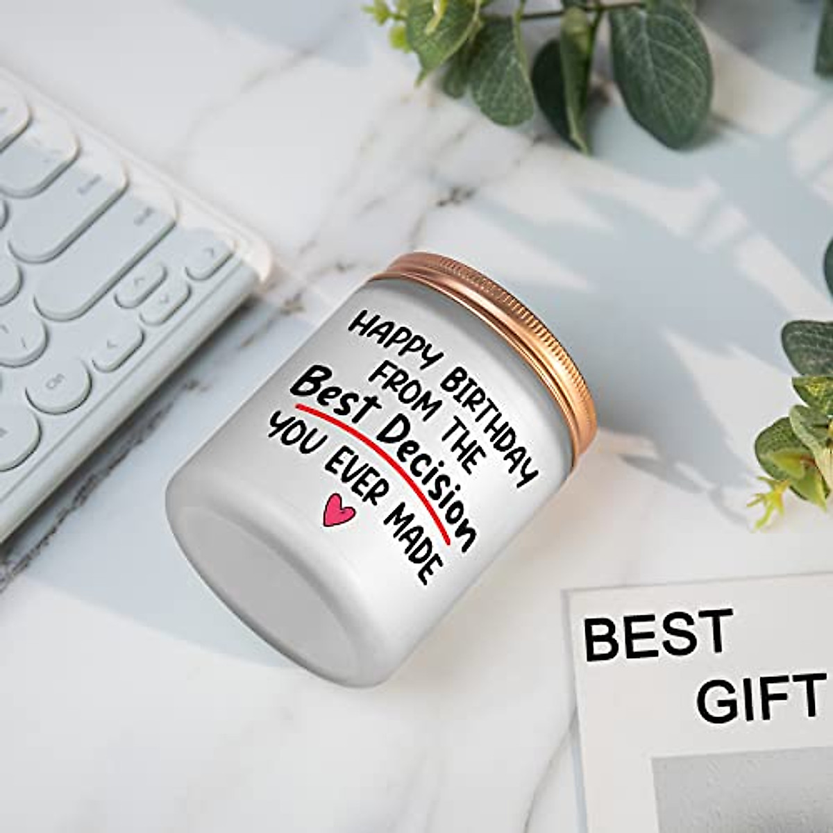 Birthday Gifts for Wife from Husband- Happy Birthday Gift Ideas for Her Him- Funny Women Birthday Gifts for Girlfriend from Boyfriend - Lavander Scented Candles