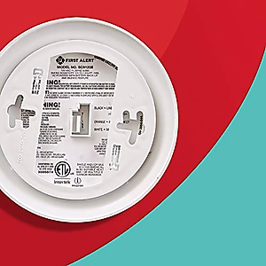 FIRST ALERT BRK SC9120FF Hardwired Smoke and Carbon Monoxide (CO) Detector with Battery Backup, 1 pack , White