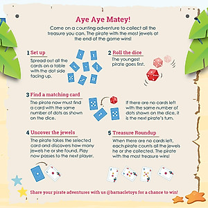 Barnacle Toys Pirate Roll - Kids Games, Toddler Board Games, Games for Kids, Preschool Games for 3 Year Olds, Kids Board Games for 4 Year Olds