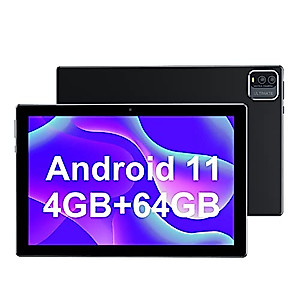 10 inch Android 11.0 Tablet, 4GB RAM+64GB ROM+512GB Expandable Computer Tablets PC, IPS Screen, 2+8MP Dual Camera, WiFi, BT, Google Certified Tablet