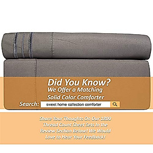 Queen Size Bed Sheets - Breathable Luxury Sheets with Full Elastic & Secure Corner Straps Built In - 1800 Supreme Collection Extra Soft Deep Pocket Bedding Set, Sheet Set, Queen, Gray
