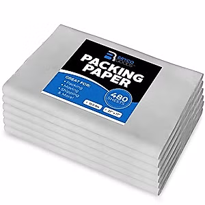 Packing Paper Sheets for Moving - 15lb - 480 Sheets of Newsprint Paper - Must Have in Your Moving Supplies - 27" x 17" - Made in USA