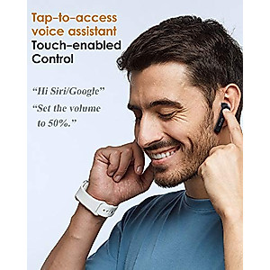 DTTO J-10 Active Noise Cancelling Earbuds with 60ms Low-Latency Game Mode, Wireless Charging Case Bluetooth 5.2 Auto-Pairing Touch-Enabled Voice-Assistant, Immersive Sound Deep Bass IPX8 Sweatproof