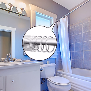 24 Packs Plastic Shower Curtain Rings Hooks for Bathroom Shower Window Rod (Clear)