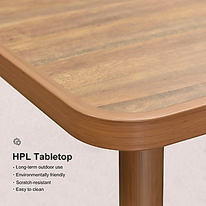 PURPLE LEAF 11 Pieces Patio Table and Chairs Set All-Weather Aluminum Rattan Furniture Set with Cushions Outdoor Dining Set