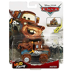 Disney Pixar Cars XRS Mud Racing Mater Oversized 1:55 scale Die-cast, Real Suspension, Off-Road, Dirt-splashed, All-terrain Wheels, 1:55 scale, Ages 3 and up