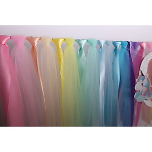 Unicorn Highchair Banner Decoration for Baby,1st First Birthday Banner, High Chair Fabric Garland Party Supplies, Red Orange Yellow Green Blue Cyan Purple, Photo Props, Handmade