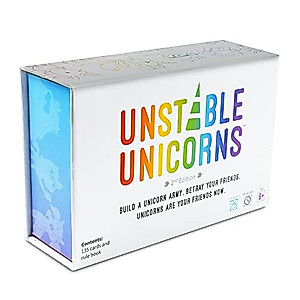 Unstable Games - Unstable Unicorns Base Game - Competitive Award-Winning Card Game For Kids, Teens, Adults - 2-8 Players, Easy, Quick
