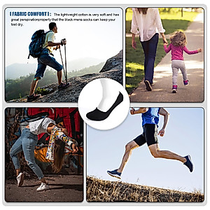 COTTGREEN No Show Socks Men,No Show Socks Womens Size 7-9-11,Anti-slid Invisible Socks For Men Moisture Wicking Cotton Socks|9 Packs Black