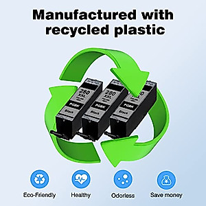 TR8520 for Canon PGI-280XXL PGI 280 XXL 280XXL Ink Cartridges for Canon Printers Compatible with PIXMA TR8620a TR7520 TR8520 TR8600 TS6120 TS6220 TS8120 TS8220 TS9120 TS9520 TS9521C Printer (3 PGBK)