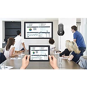 4K/1080P Anycast M100 Wireless Display Adapter, SmartSee WiFi Display Dongle HDMI Screen Mirroring Dual Core H.265/HEVC Decoder HD TV Stick Without Switching Miracast Airplay DLNA Support 4K 1080P