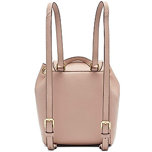 Calvin Klein Soft Lock Lamb Leather Small Convertible Backpack & Crossbody, Pale Rose