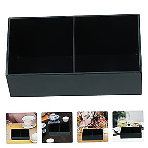 RUNROTOO Toiletry Containers Desktop Storage Box Makeup Organizer Box Tea Bag Organizer Coffee Bar Accessories Organizer Coffee Cup Holder Countertop Makeup Organizer Sugar Packet Organizer