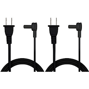 Vebner 2-Pack - Long Power Cords Compatible with Sonos Era 100 and Era 300 Speakers (12-Foot, Black)