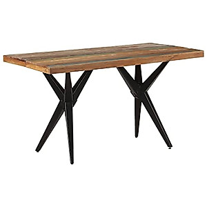 Industrial Design Dining Table Casual Pub,Bar Laptop Table,Modern Studio Dining Table,homeoffice Desk,Dining Table 55.1"x27.6"x29.9" Solid Reclaimed Wood