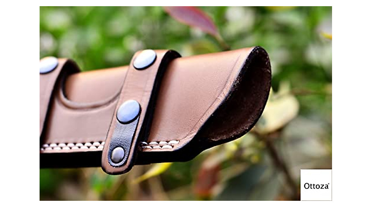 Ottoza Handmade Leather Knife Sheath RIGHT HAND Bushcraft Knife Sheath ...
