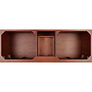 Signature Hardware 953364-60-UM-0 Novak 60" Free Standing Double Vanity Set with Mahogany Cabinet, Vanity Top and Oval Undermount Vitreous China Sink