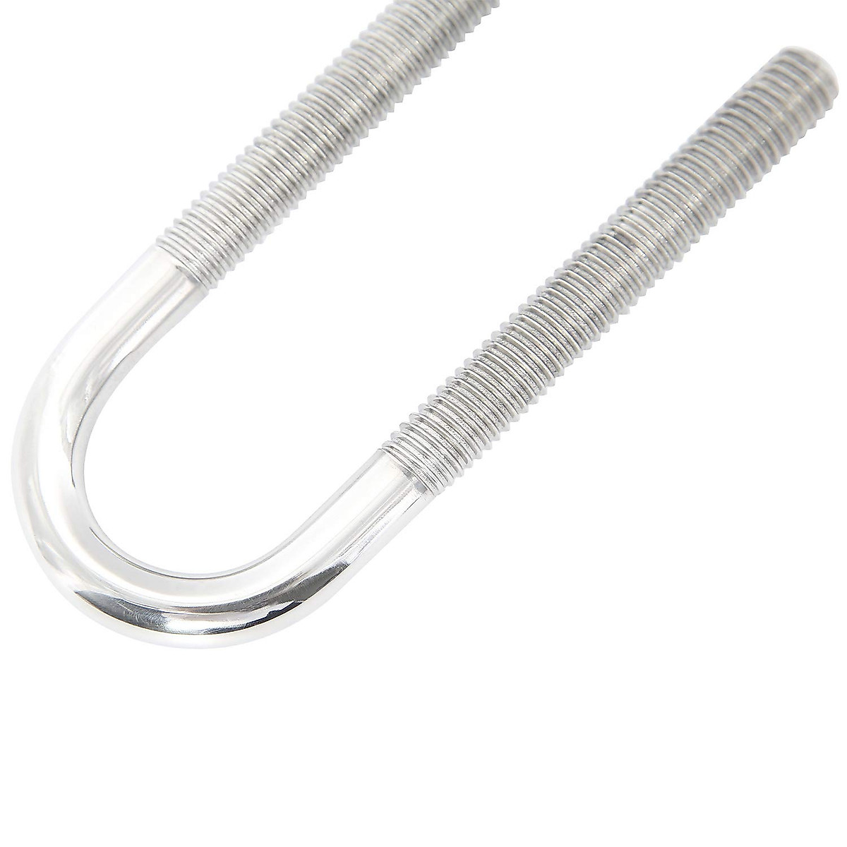 NovelBee 2-Pack of Stainless Steel Bow Stern Eye Tie Down U Bolt with Nuts and Washers,Stock Dia.1/2" (Length:5-1/4")