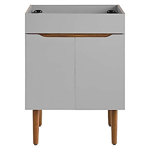 Modway EEI-3918-GRY-WAL Harvest 24" Bathroom Vanity in Gray Walnut (Sink Basin Not Included)