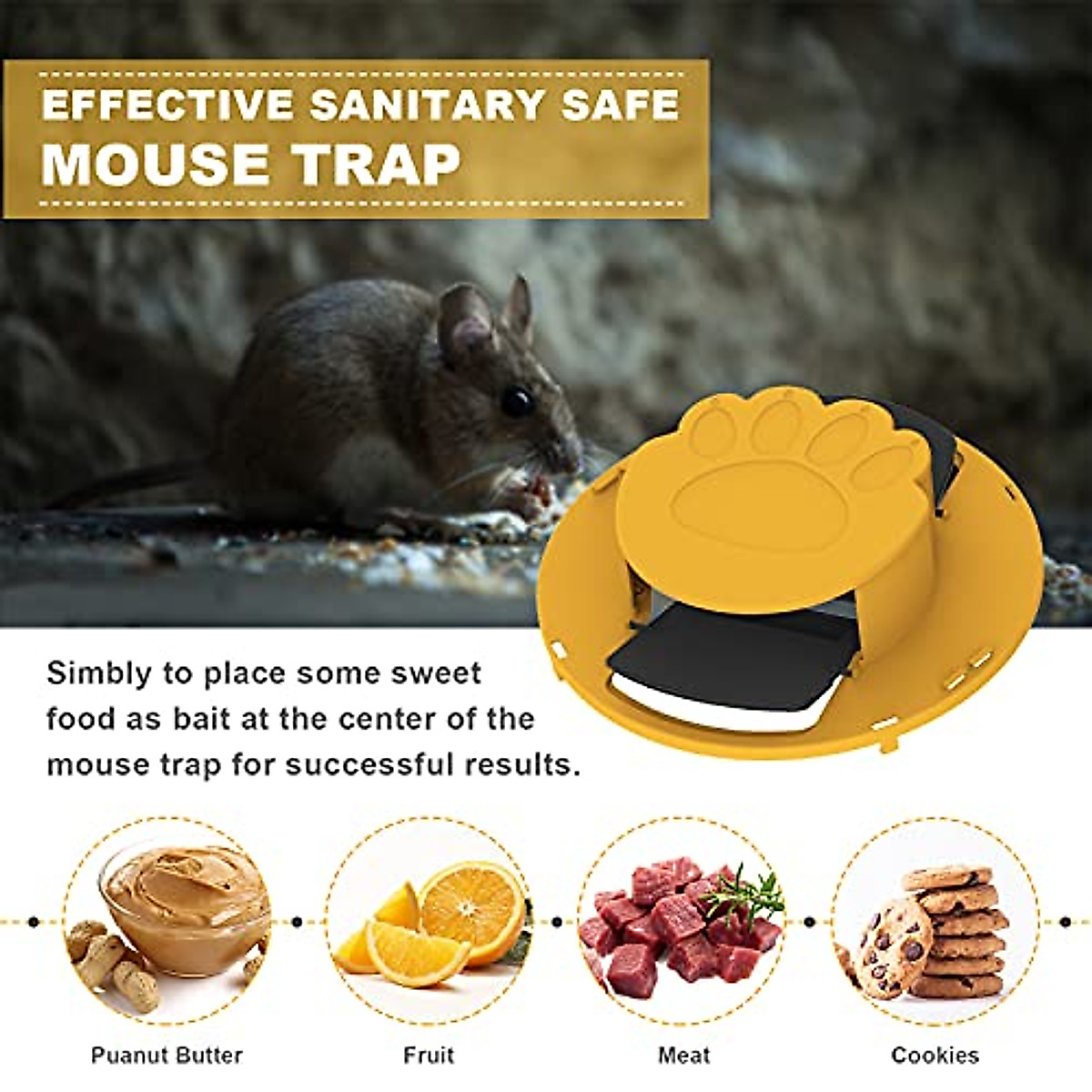Bucket Lid Mouse/Rat Trap, Flip N-Slide Automatically Resets Humane Or Lethal Trap Door Style, 5 Gallon Bucket Mouse Lid Trap Indoor Outdoor