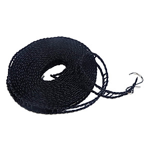 Tighall 3 Pack Nylon Windproof Clothesline 1.64ft Length Adjustable Clothesline Camping Clothesline Clothes Drying Rope Portable Laundry Line Hanger Rope for Indoor Outdoor Camping Home Hotel| Black