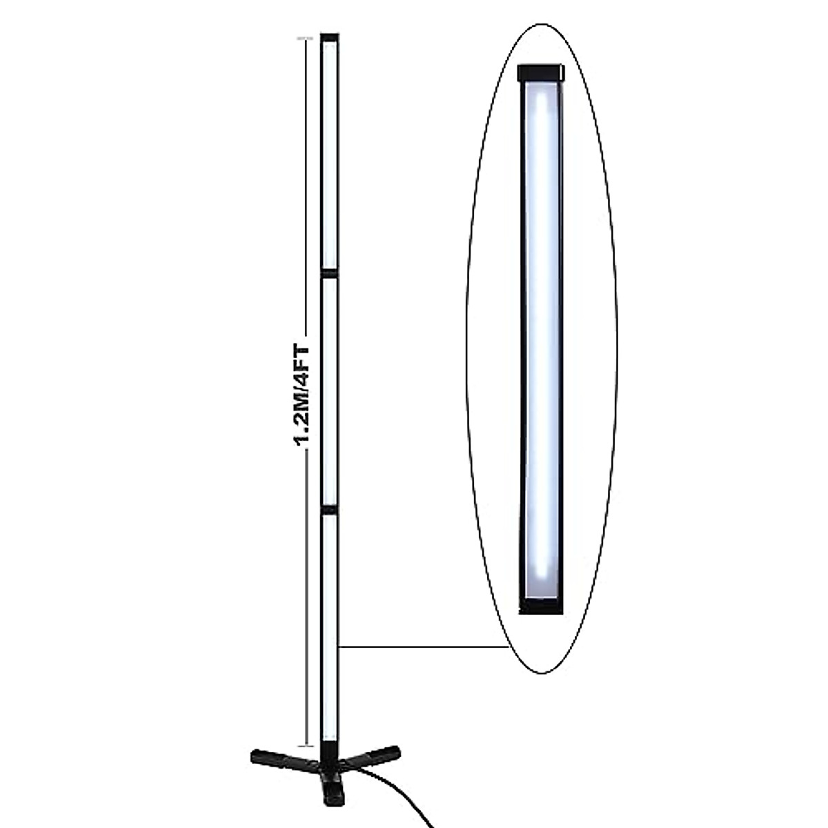 PMS Floor Lamp Corner Standing Lamp Mood Reading Light for Living Room, Bedroom, Office or Study Room (White)