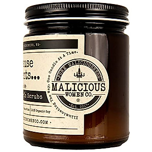 MMalicious Women Candle Co - Because Patients…, Lemon Drop Martini Infused with Happy Hour in Scrubs, All-Natural Soy Candle, 9 oz.