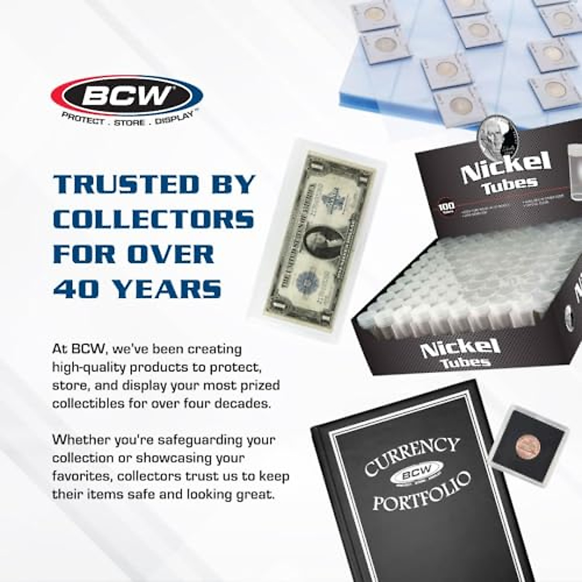 BCW Currency Portfolio - Compact Bill Organizer with 10 Sealed 3-Pocket Pages