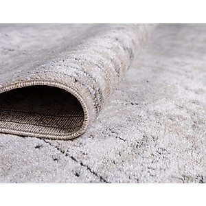 Rugs.com Oregon Collection Rug – 9' x 12' Ivory Low-Pile Rug Perfect for Living Rooms, Large Dining Rooms, Open Floorplans