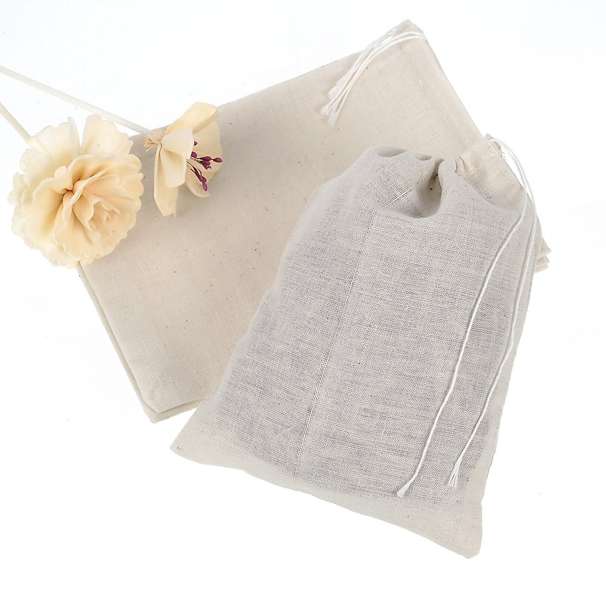 Pangda 30 Pack Muslin Bags Drawstring Bags Cotton Bags for Gifts (5 x 7 Inch)