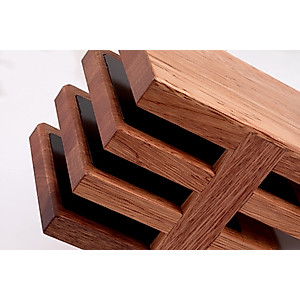 Messermeister Avanta 10-Piece Pakkawood Knife Block Set - German X50 Stainless Steel - Includes 4 Speciality Knives, Heavy-Weight Fork, 4 Steak Knives & Magnetic Knife Block